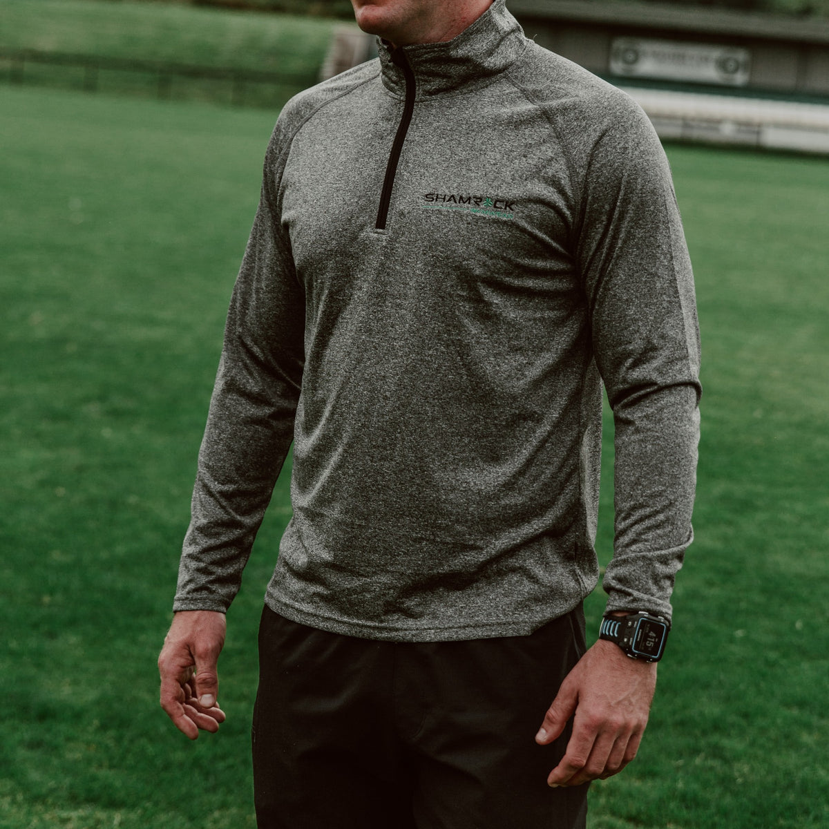 Shamrock Long Sleeve Performance ¼ Zip – Shamrock Gymwear